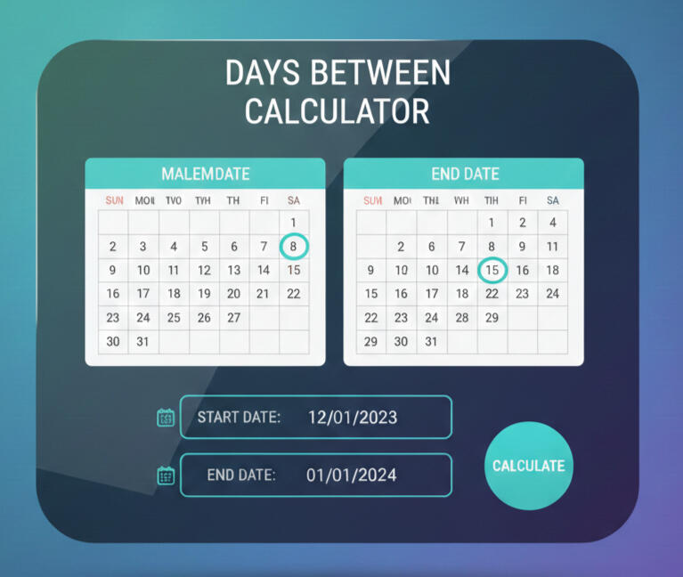 2026 Days Between Dates Calculator | US Date Format (MM/DD/YYYY)